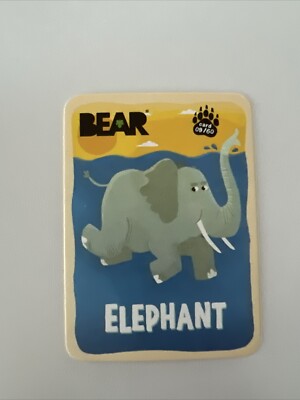 BEAR Fruit Snacks Collectible Animal Trading Cards - ELEPHANT Card | eBay