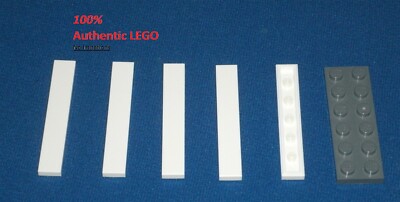 LEGO NEW 1x6 White Tile (5x) 663601 Brick 6636 | eBay