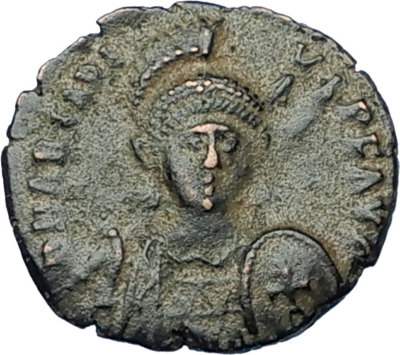 ARCADIUS with CROSS Original 401AD Antioch Authentic Ancient Roman Coin ...