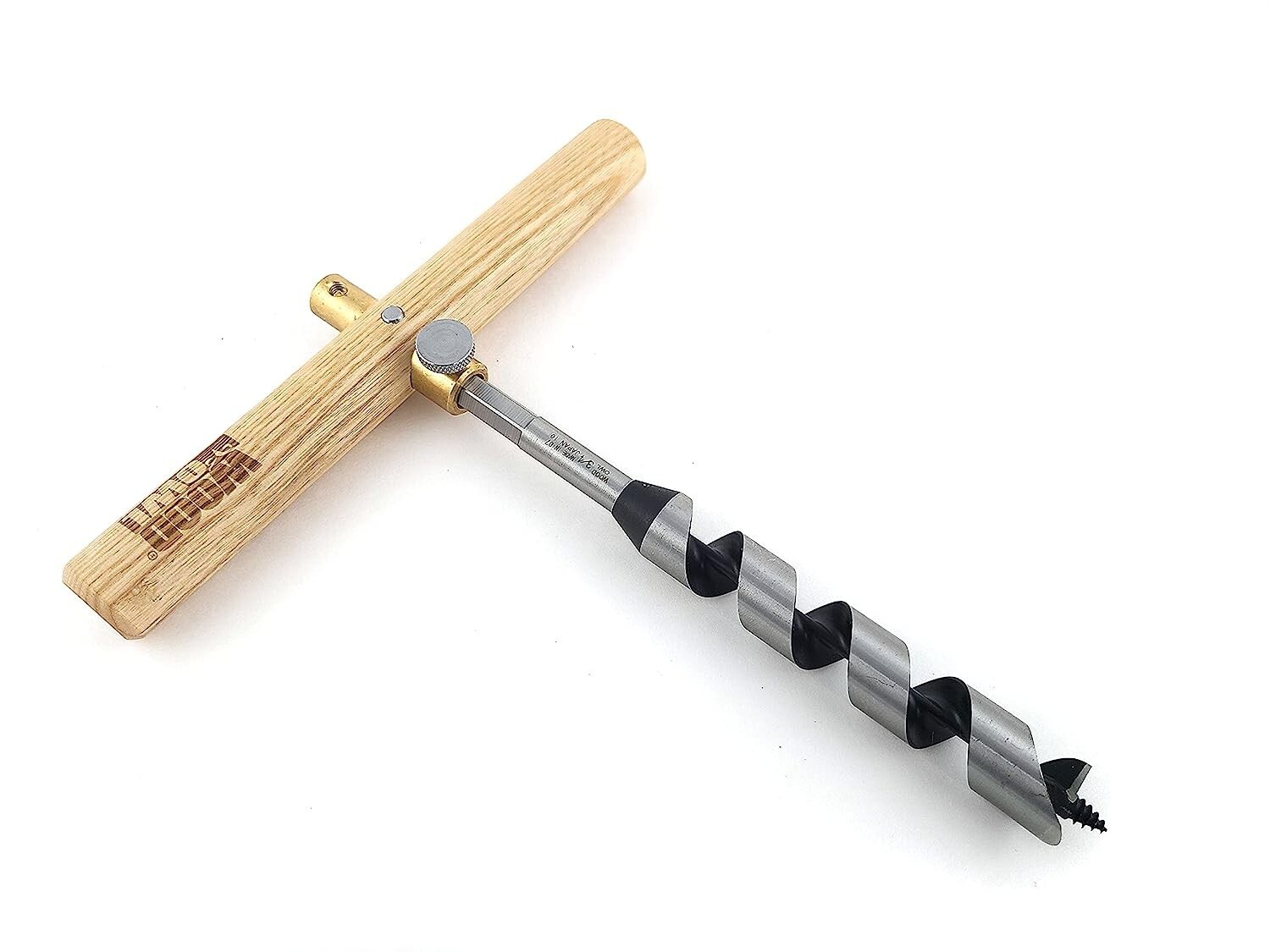 Bushcraft Survival Hand Auger Bit Settlers Wrench Set for Wood Drilling ...