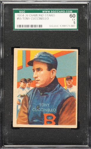 1935 Diamond Stars #55 Tony Cuccinello Boston Braves SGC 60 EX 5 | eBay