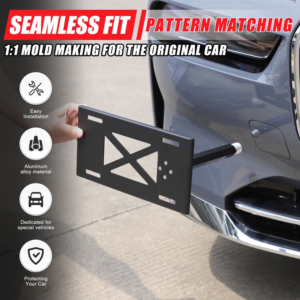 Car Front License Plate Bracket For BMW 7 Series G70 2024+ Aluminum ...