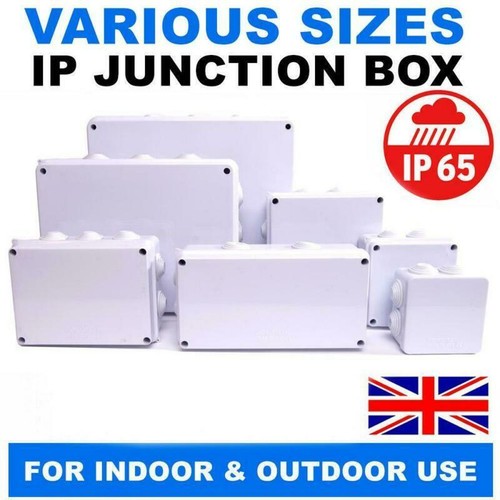IP65 WATERPROOF JUNCTION BOX ENCLOSURE ADAPTABLE PVC PLASTIC GREY CCTV ...