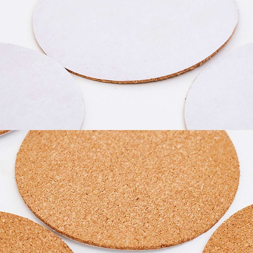 10~100x Cork Coasters Absorbent Drink Coffee Tea Cup Mat Pad Decor ...