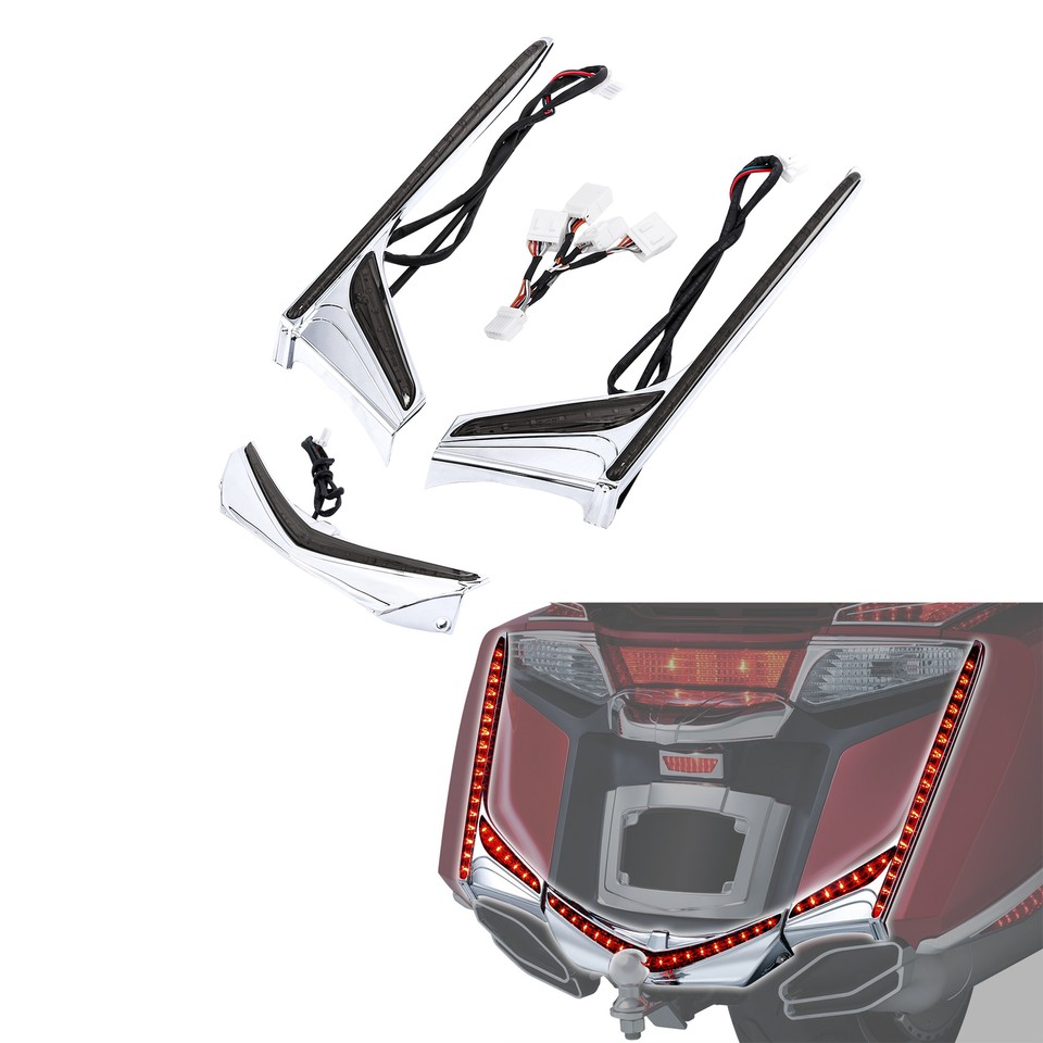 Fender Tip Brake LED Light Strips Fit For Honda GL1800 12-17 F6B 13-17 ...