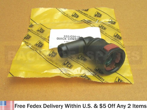 JCB PARTS -GENUINE JCB CONNECTOR QUICK CONNECT 90 DEG. (PART NO. 332 ...