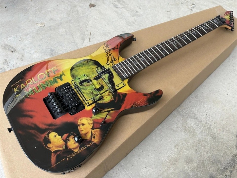 Kirk Hammett LTD KH-3 Karloff Mummy Electric Guitar Floyd Rose Tremolo ...