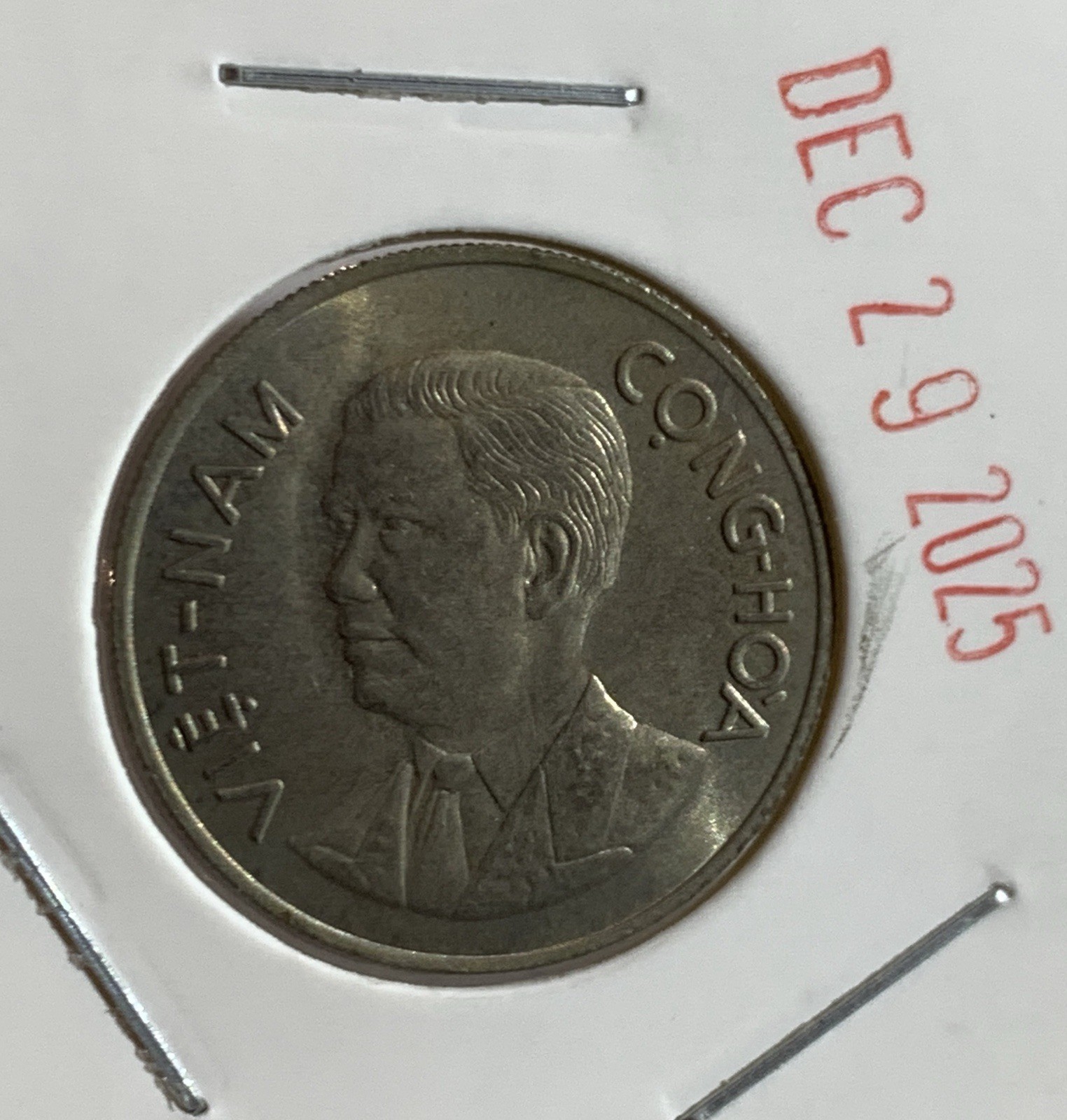 ⭐ Vietnam 🇻🇳 South 1 Dong 1960. KM#5. One Dollar coin. Bamboo. UNC ⭐ ...