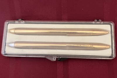 ️VTG AUTO-MAGIC PEN SET IN CASE. GOLDTONE & CHROME. | eBay