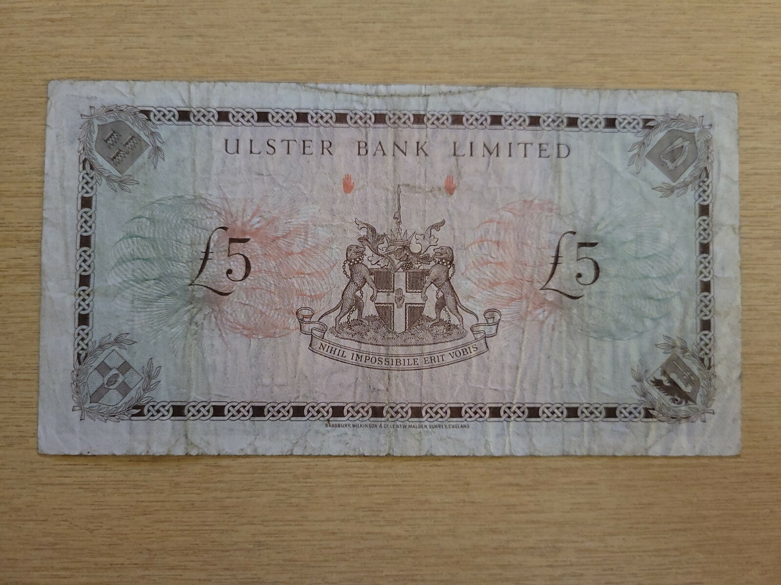 🇬🇧 Northern Ireland Ulster Bank 5 pounds sterling 1 Mar 1977 P-326b ...