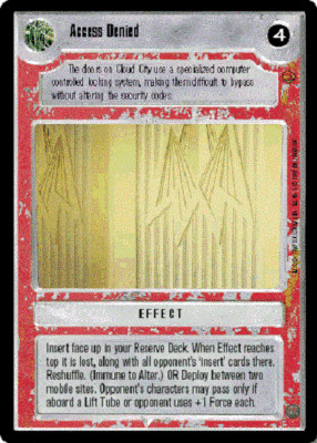 Access Denied x4 Star Wars CCG Cloud City NM swccg | eBay
