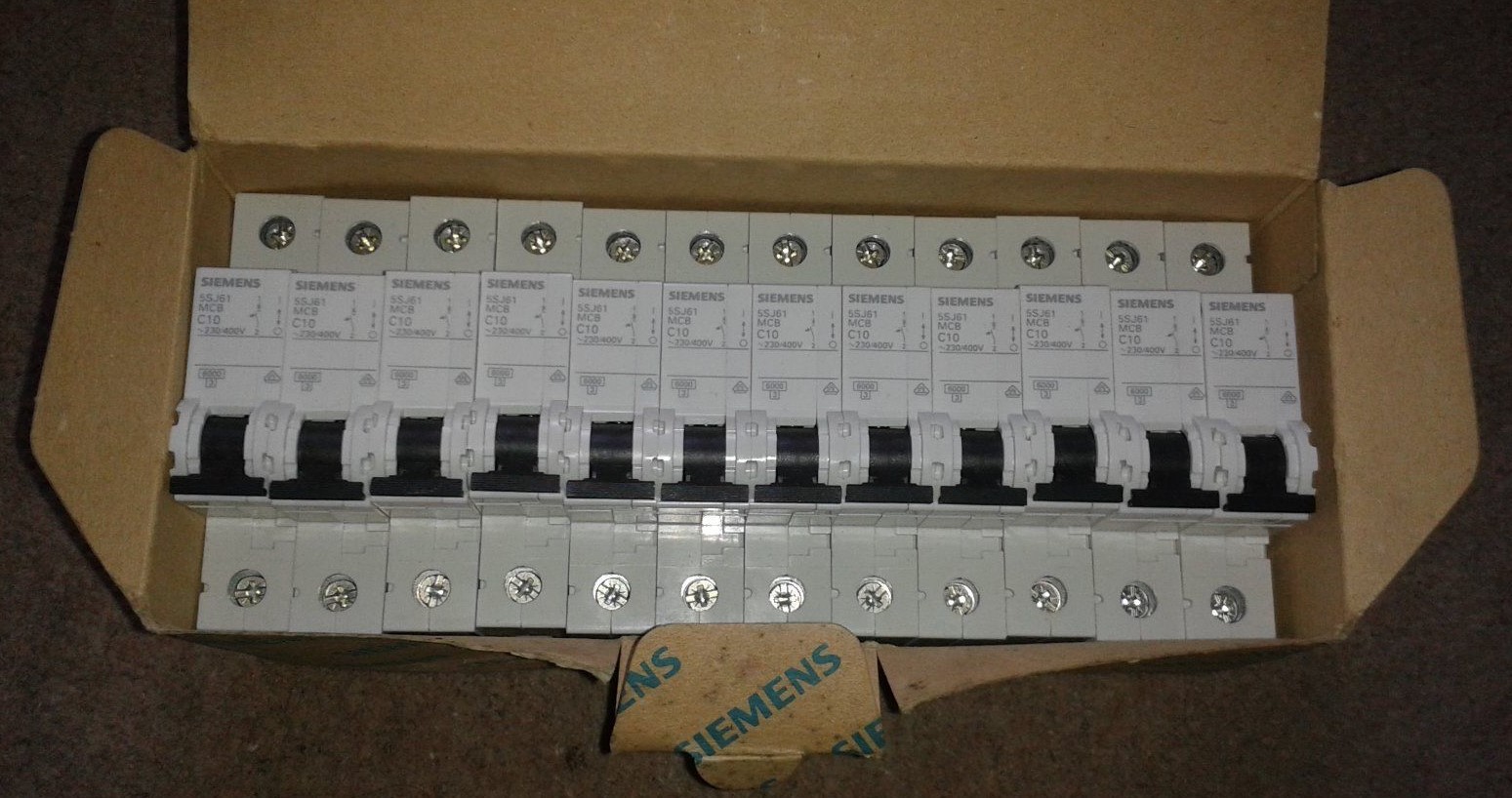 SIEMENS 5SJ61 10AMP C10 SINGLE POLE MCB X12 | eBay UK