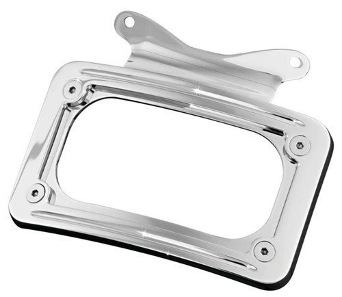 Kuryakyn Curved Laydown Chrome License Plate Frame w/Mount (3163) | eBay