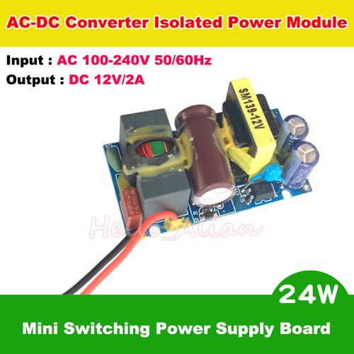 AC-DC 110V 120V 220V 230V to DC 12V 2A 24W Converter Board Module Power ...