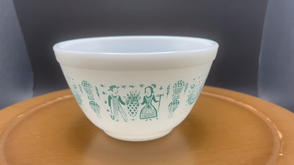 Vintage Pyrex Amish Butterprint Set of 3 Mixing Bowls Turquoise 401 402 ...