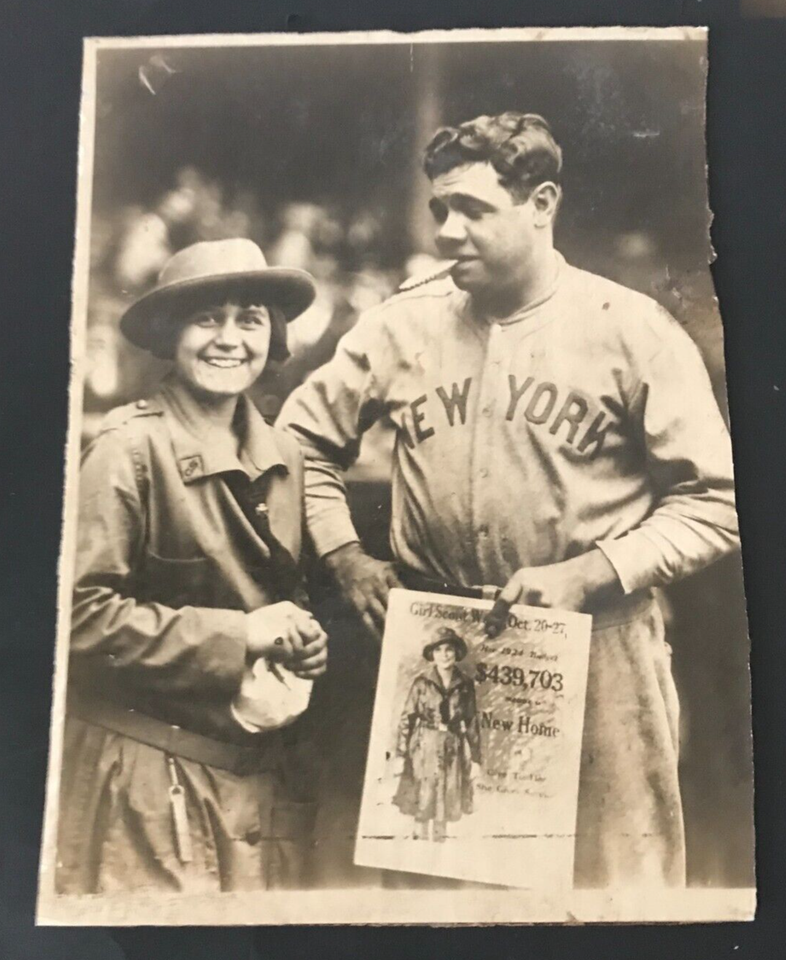 1923 Iconic Babe Ruth Photo Promoting Girl Scout Cookies at World ...
