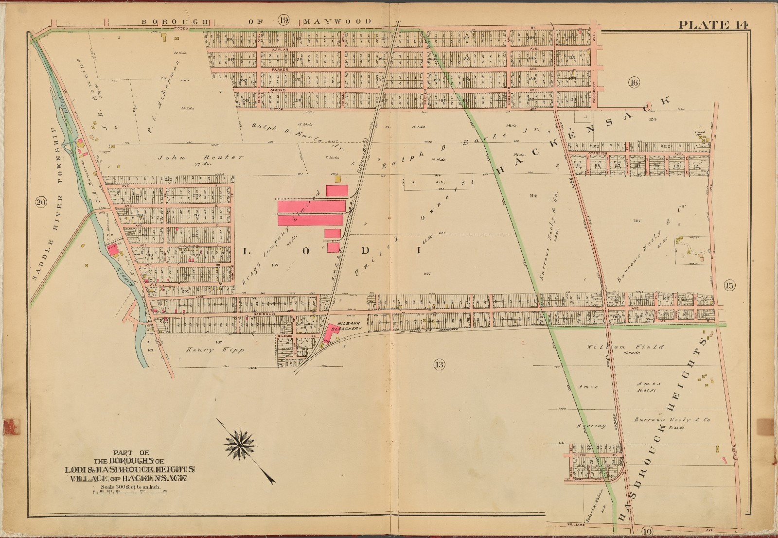 1913 LODI, HASBROUCK HEIGHTS, HACKENSACK BERGEN COUNTY NEW JERSEY COPY ...