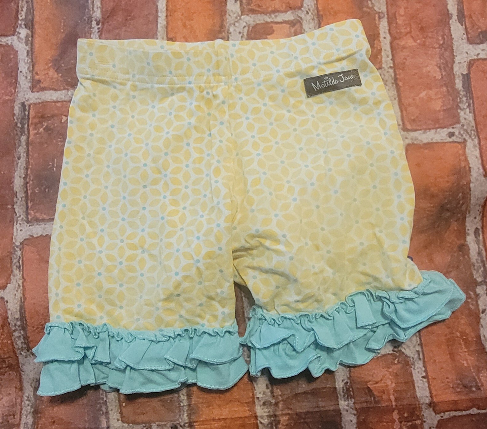 Matilda Jane Girls Shorts Shorties Sz 6 yellow Ruffles | eBay