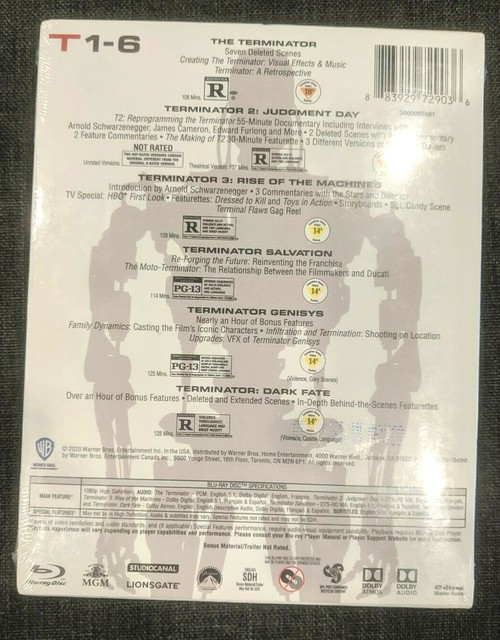 The Terminator: 6-Film Collection (Blu-ray) for sale online | eBay