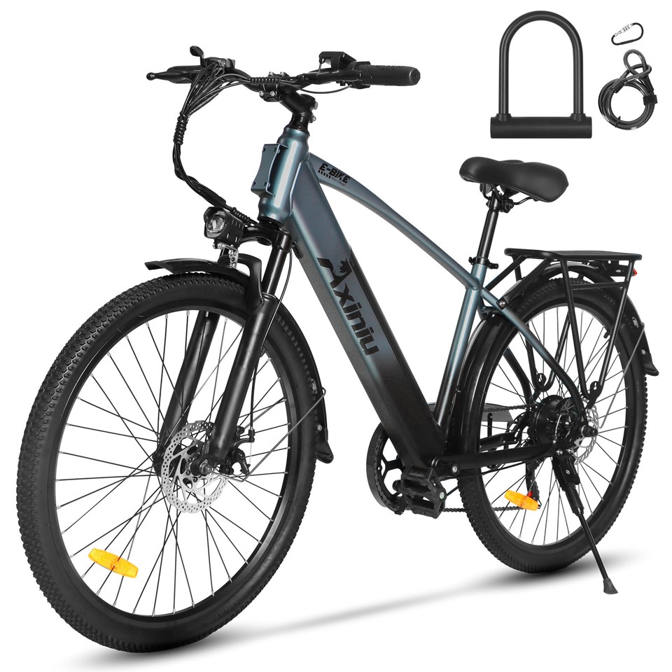 Axiniu 750W Ebike 26" Electric Bike Bicycle For Adults Commuter City E ...