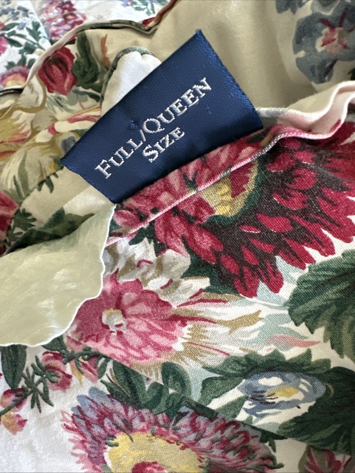 Vintage RALPH LAUREN “Elaine” Full Queen Comforter With Two Euro Shams ...