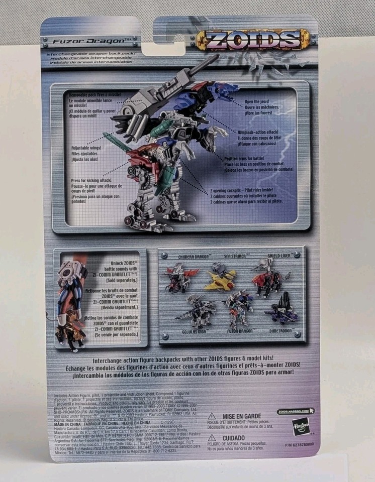 2002 Hasbro Vintage Zoids Fuzor Dragon Action Figure Packaged | eBay
