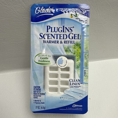 New Glade Plugins Scented Gel Warmer & Refill Clean Linen-Unopened | eBay