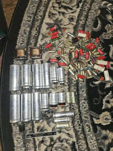 VINTAGE LOT SIEMENS ELKO CAPACITORS TRANSFORMERS HP TRW MKH SPRAGUE ...