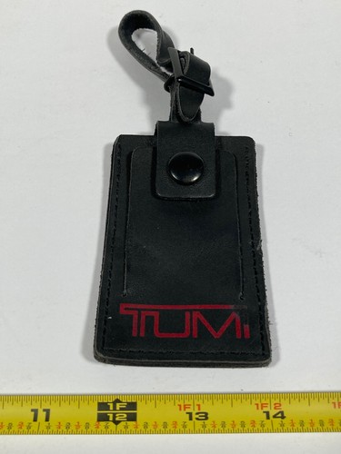 VTG TUMI Black Leather LUGGAGE TAG - USED | eBay