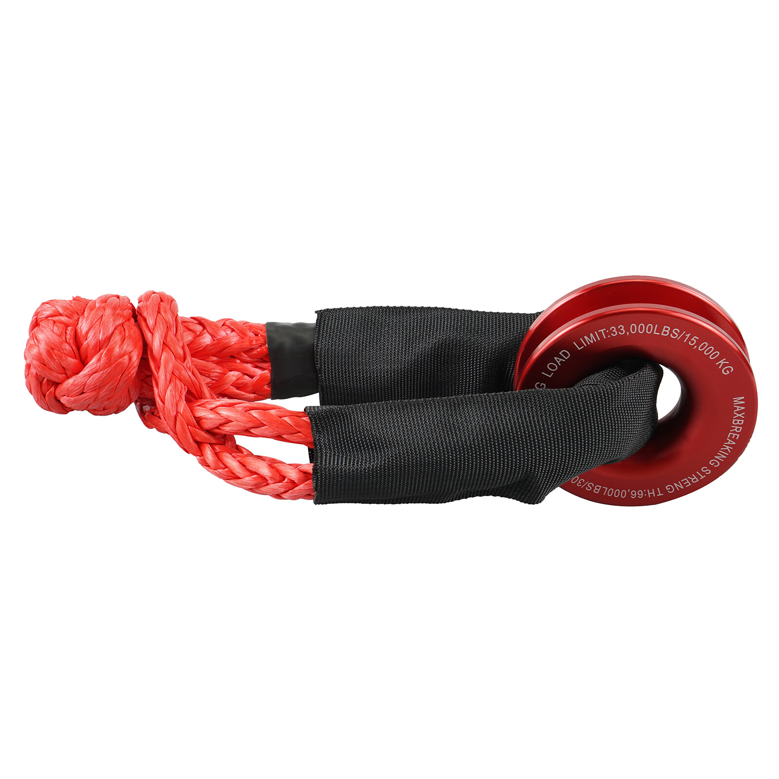 Heavy Duty Recovery Ring Snatch Block Pulley Soft Shackle Tow Winch ...