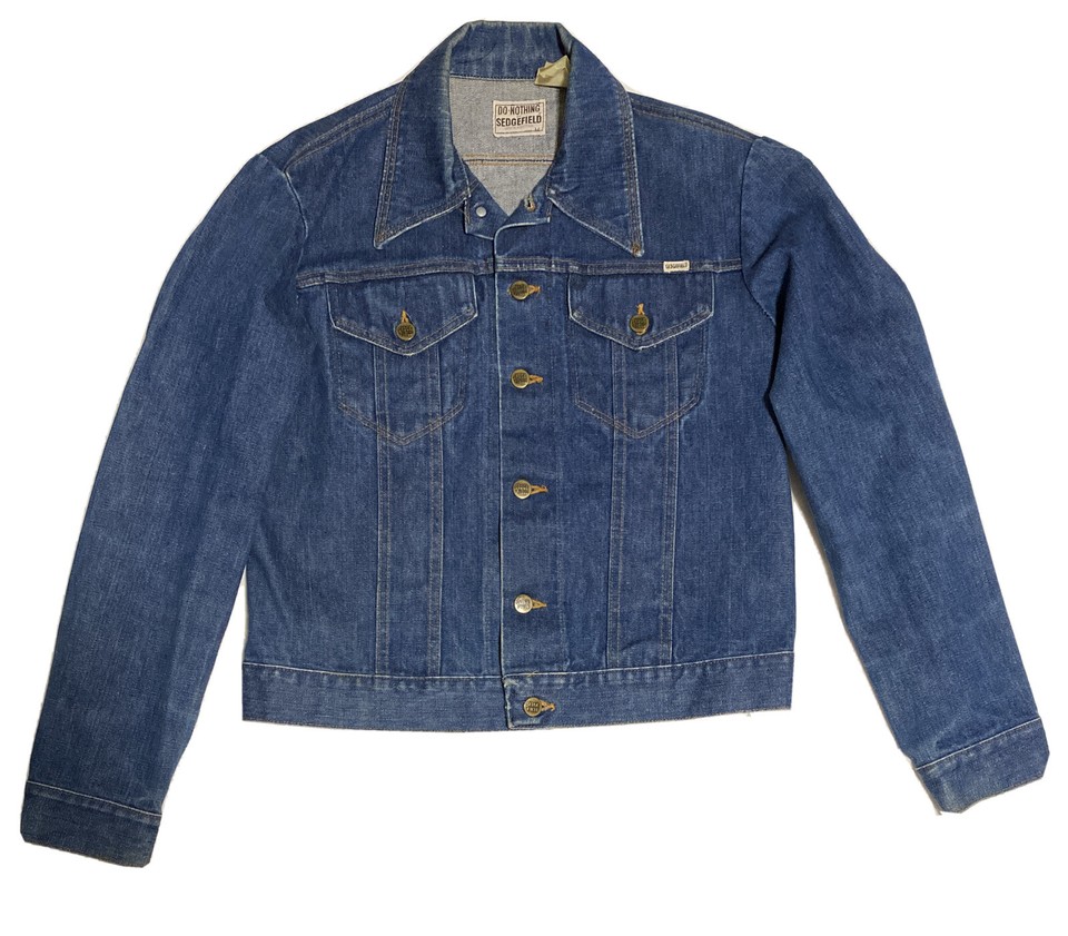 Vtg 1970s DO-NOTHING SEDGEFIELD Blue Denim GREASE MOVIE PROMO Jean ...
