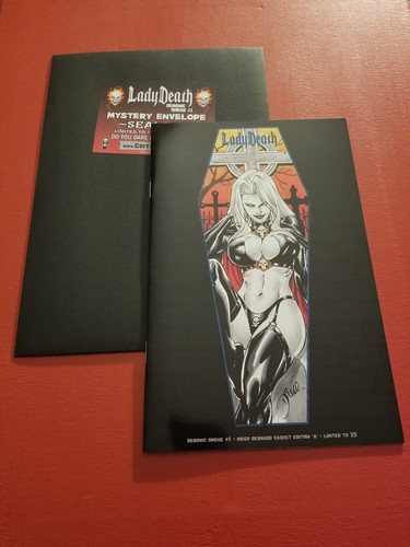 COFFIN COMICS - LADY DEATH DEMONIC OMENS #1 - DIEGO BERNARD CASKET ...