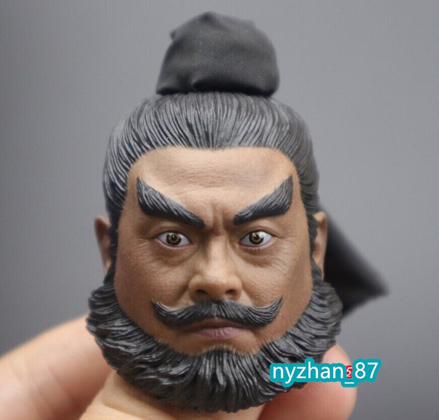 1:6 Jeneral Zhang Fei Calm Head Sculpt For 12" Male Action Figure Body ...