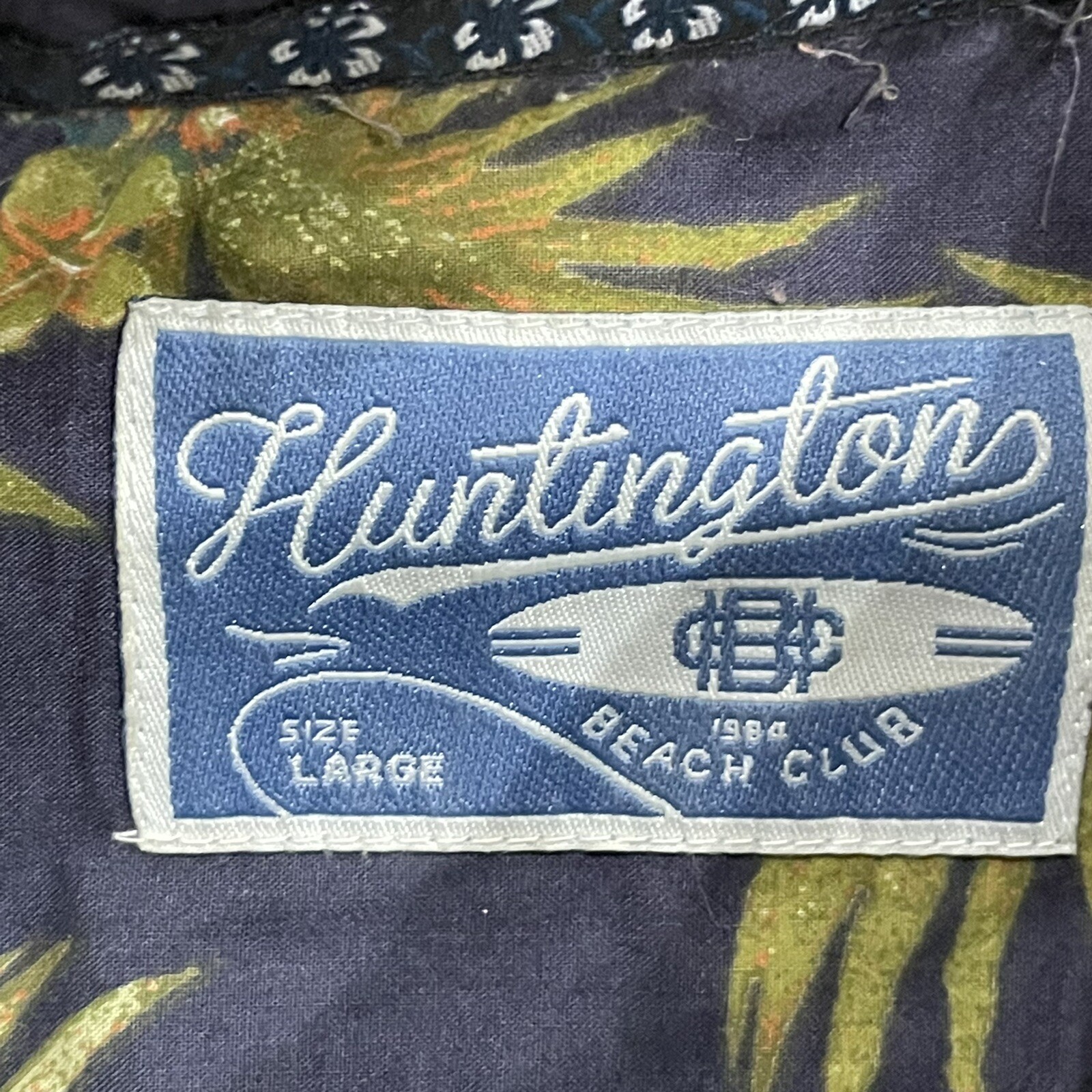 Huntington Beach Hawaiian Shirt Club Button Up Down F… - Gem