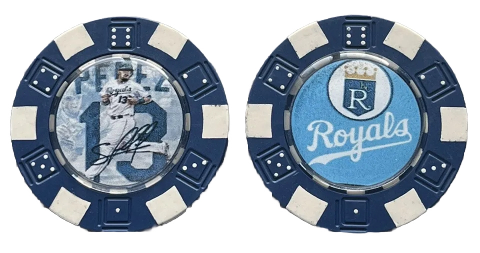 NEW!! Baseball KC C Royals Salvador Perez *Signed* poker chip marker ...