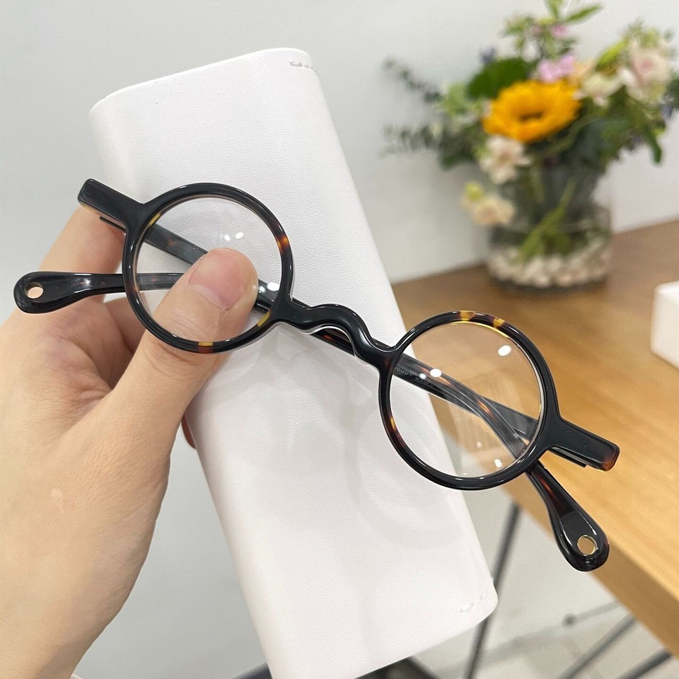 Japanese Small Round Eyeglass frames 34 mm Classic Retro Acetate ...