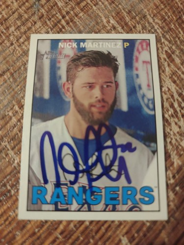 Nick Martinez Autographed 2016 Topps Heritage Signed Baseball Card #65 ...