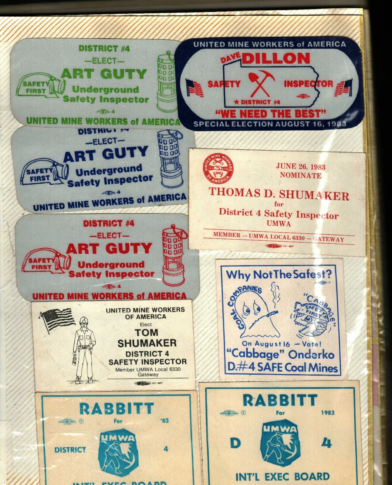 LOT OF 9 NICE UMWA COAL MINING STICKERS # 44 | eBay