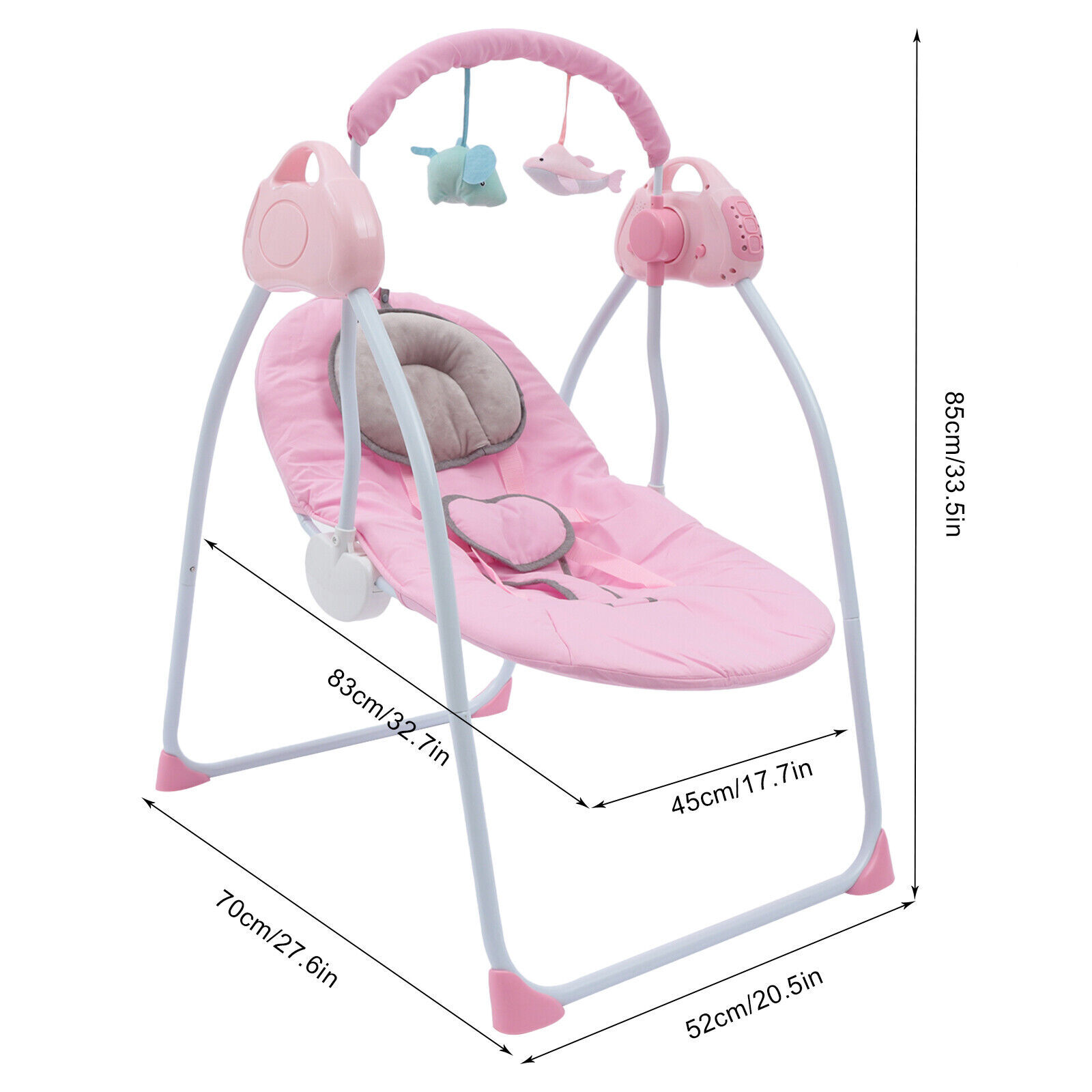 Electric Rocker Baby Swing Infant Portable Cradle Bouncer Seat Music ...