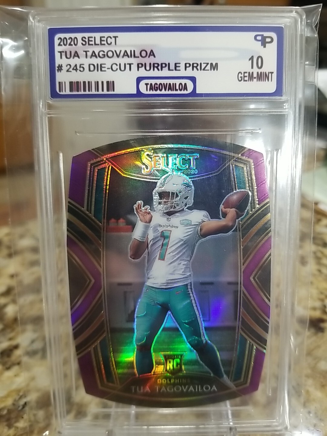 2020 Select Tua Tagovailoa Club Purple Die-Cut Prizm Rookie RC PPG 10 ...