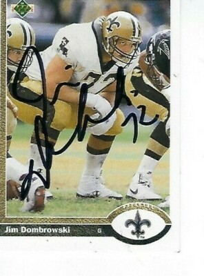 JIM DOMBROWSKI SIGNED 1991 UPPERDECK #694 - NEW ORLEANS SAINTS | eBay
