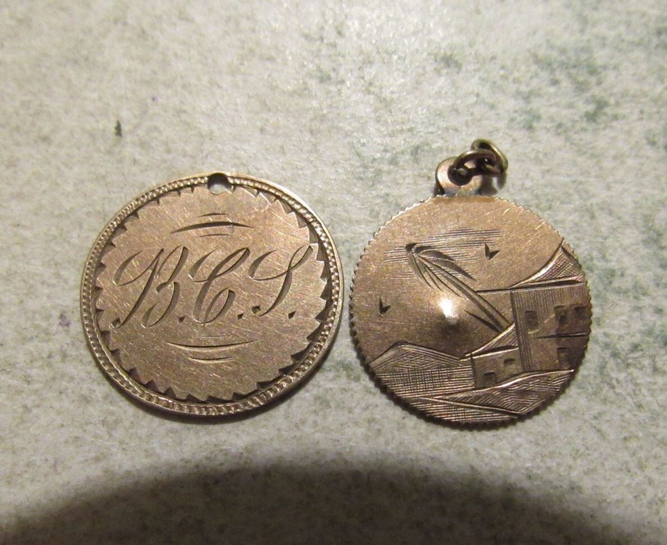 Two Love Tokens on Small Copper Coins | eBay