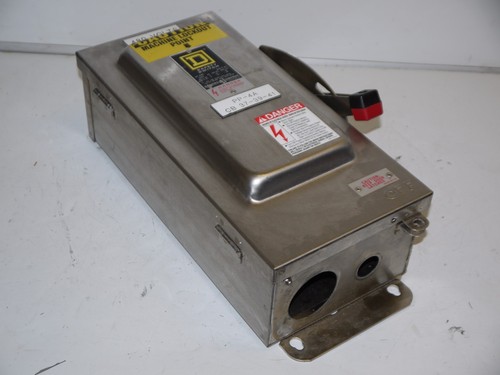 Square D H362DS Safety Switch & Stainless Steel Enclosure 60A 600V ...