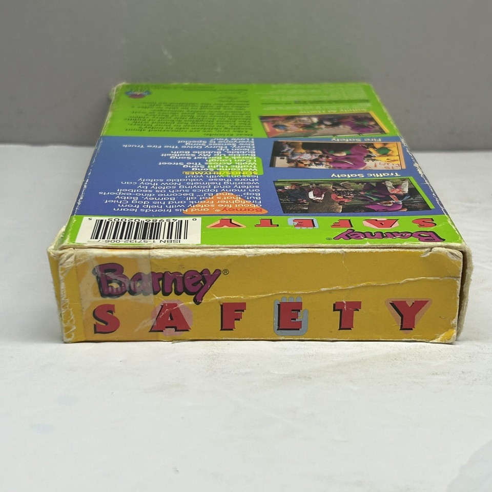 Barney & Friends Safety VHS 1995 Video Tape VTG Kids Sing Along Songs ...