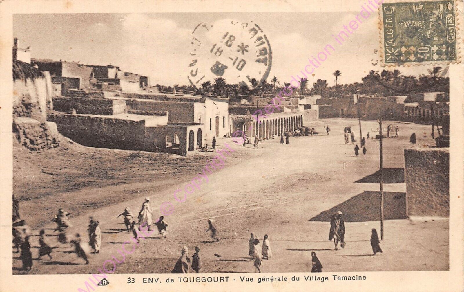 Cpa Algeria Touggourt General View Of The Village Temacine Edt C.A.P ...