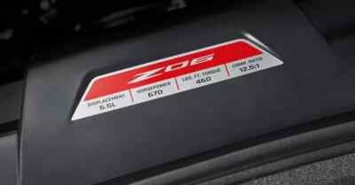 2020-2025 Chevrolet Corvette C8 ZO6 Engine Specification Plaque ...