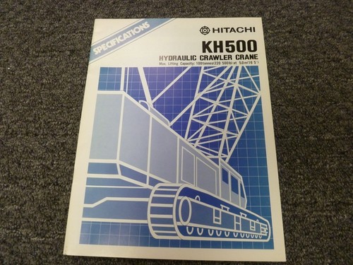 Hitachi Model KH500 Crawler Crane Specifications & Lifting Capacities ...