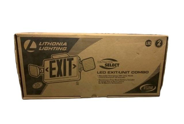 Lithonia Lighting ECR HO M6 Thermoplastic Casing Emergency Exit Sign ...