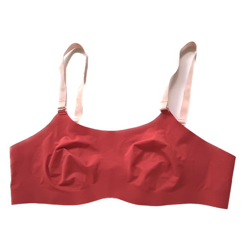 Knix Bra Evolution Wireless Sz 2 Pink Orange Beige Reversible Fits 36A ...