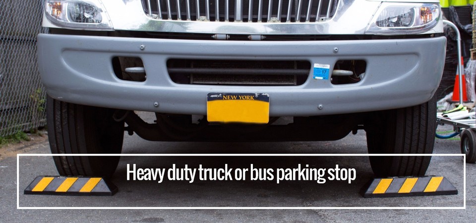 RK Heavy Duty Rubber Parking Block, Curb,Car Wheel Stop Driveway garage ...